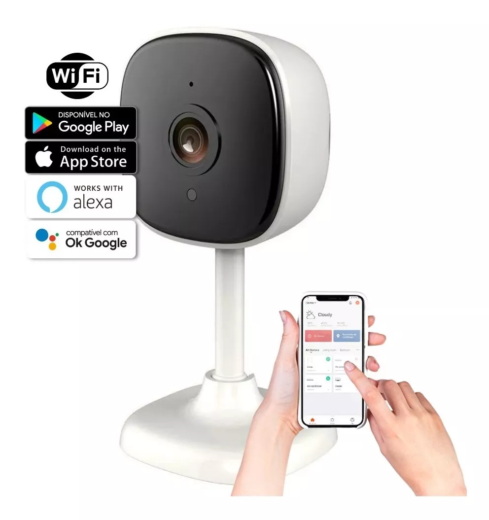 Camera Wifi Inteligente Full Hd Ekaza Segurança Alexa T1258 – Point ...